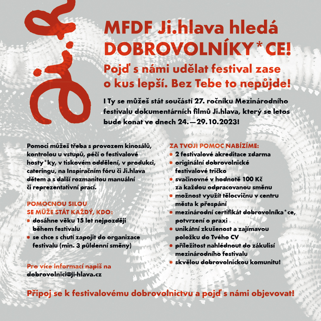 MFDF Ji.hlava 2023 hledá dobrovolníky/ce - Culturenet